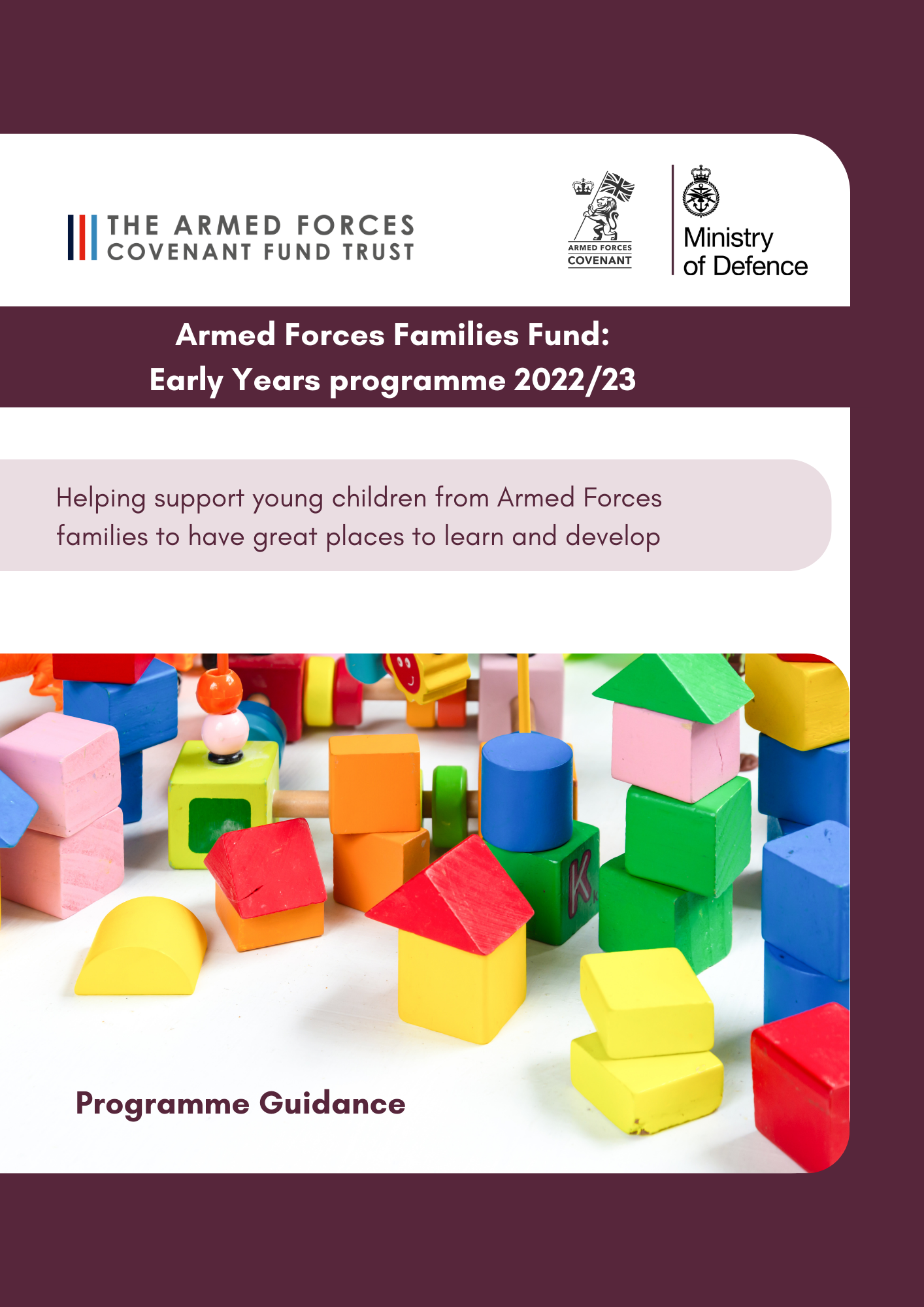 Armed Forces Families Fund: Early Years programme