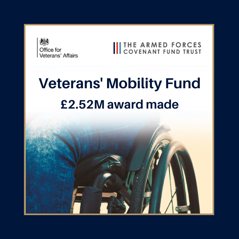 Trust awards new funding to support veterans’ mobility